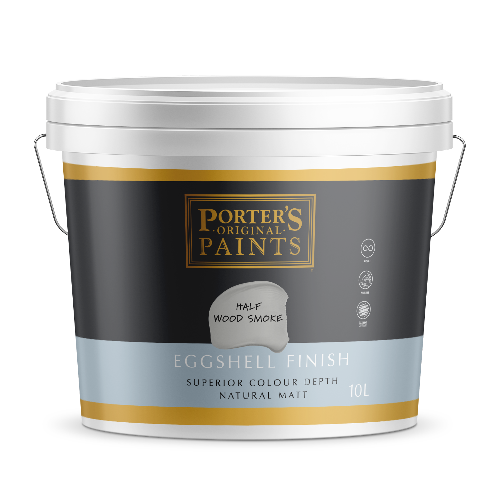 Porter's Paints 10L Half Wood Smoke Eggshell Finish - Bunnings Australia