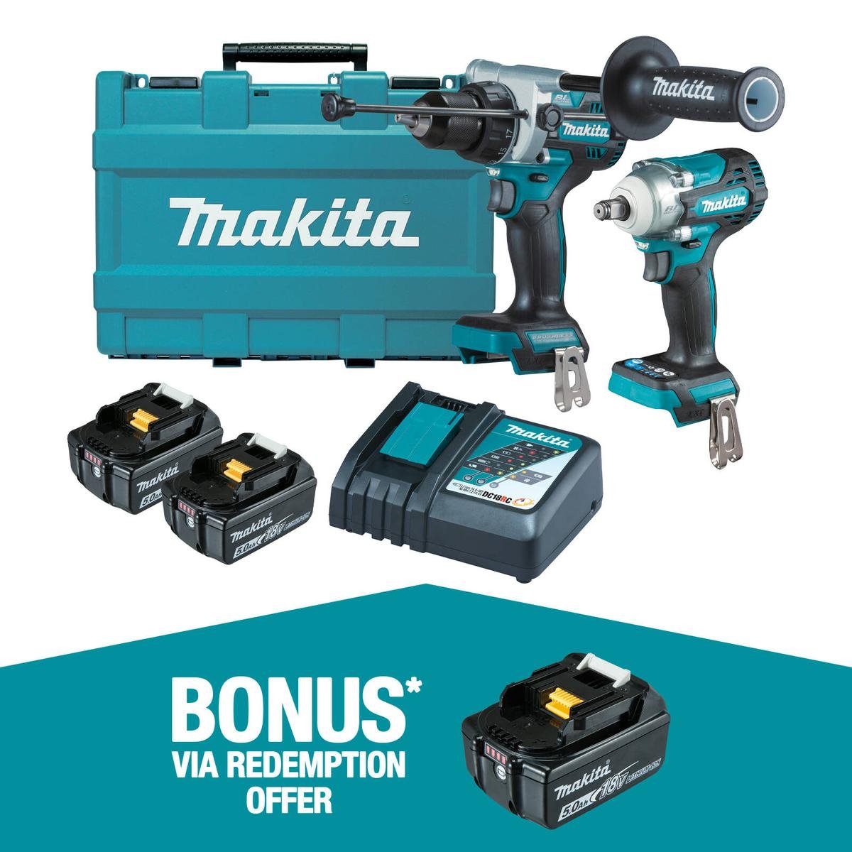 Makita Brushless 2 Piece Combo Kit DLX2419T - Bunnings Australia