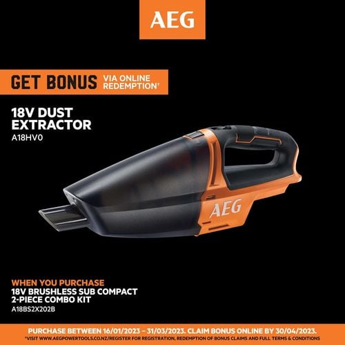 AEG 18V 2 Piece Brushless Sub Compact Combo Kit - Bunnings New Zealand