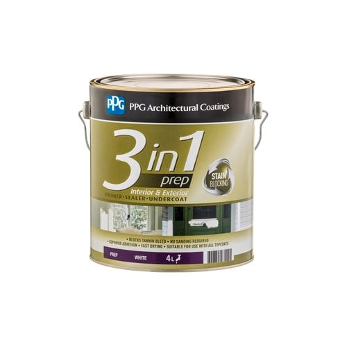 PPG Paints 4L White 3 In 1 Primer Sealer Undercoat - 4L - Bunnings New ...