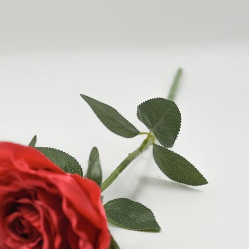 50cm Red Open Rose Artificial Flower - Bunnings Australia