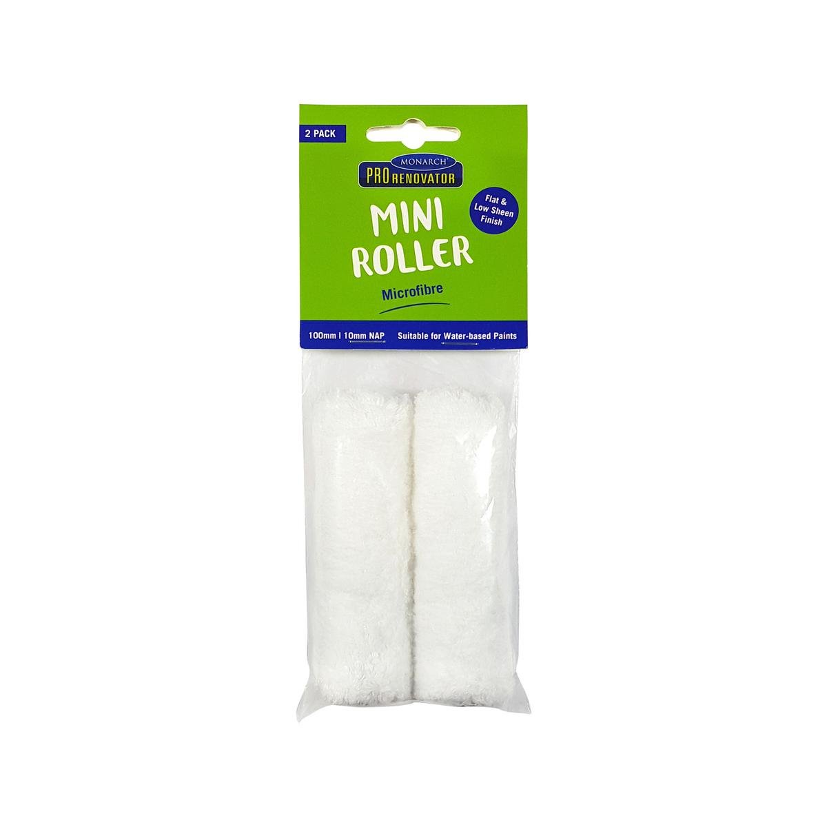 Monarch Pro Renovator 100mm Microfibre Mini Roller 2 Pk - Bunnings New ...