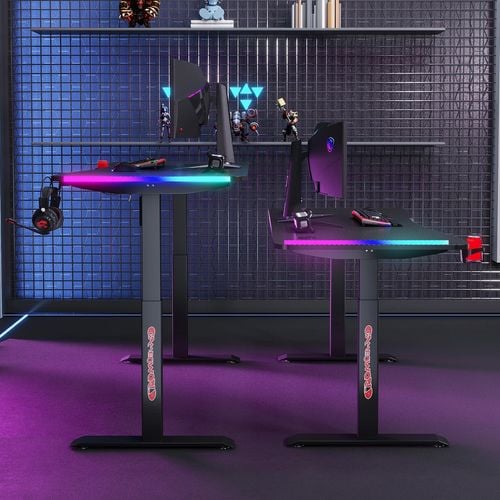 MIUZ Computer Gaming Desk Office Laptop Table Standing Desk Height ...