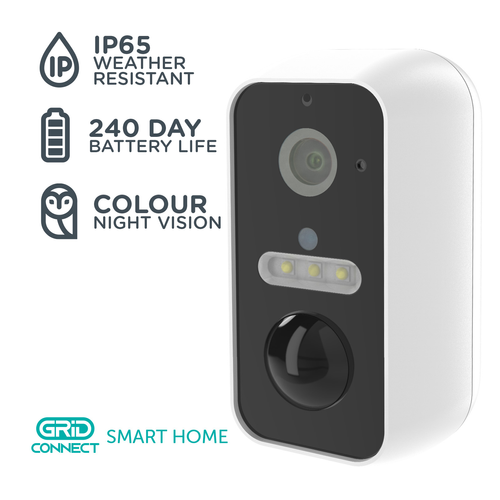 Orion Grid Connect Smart Rechargeable 2K-Pro Security Camera - Bunnings ...