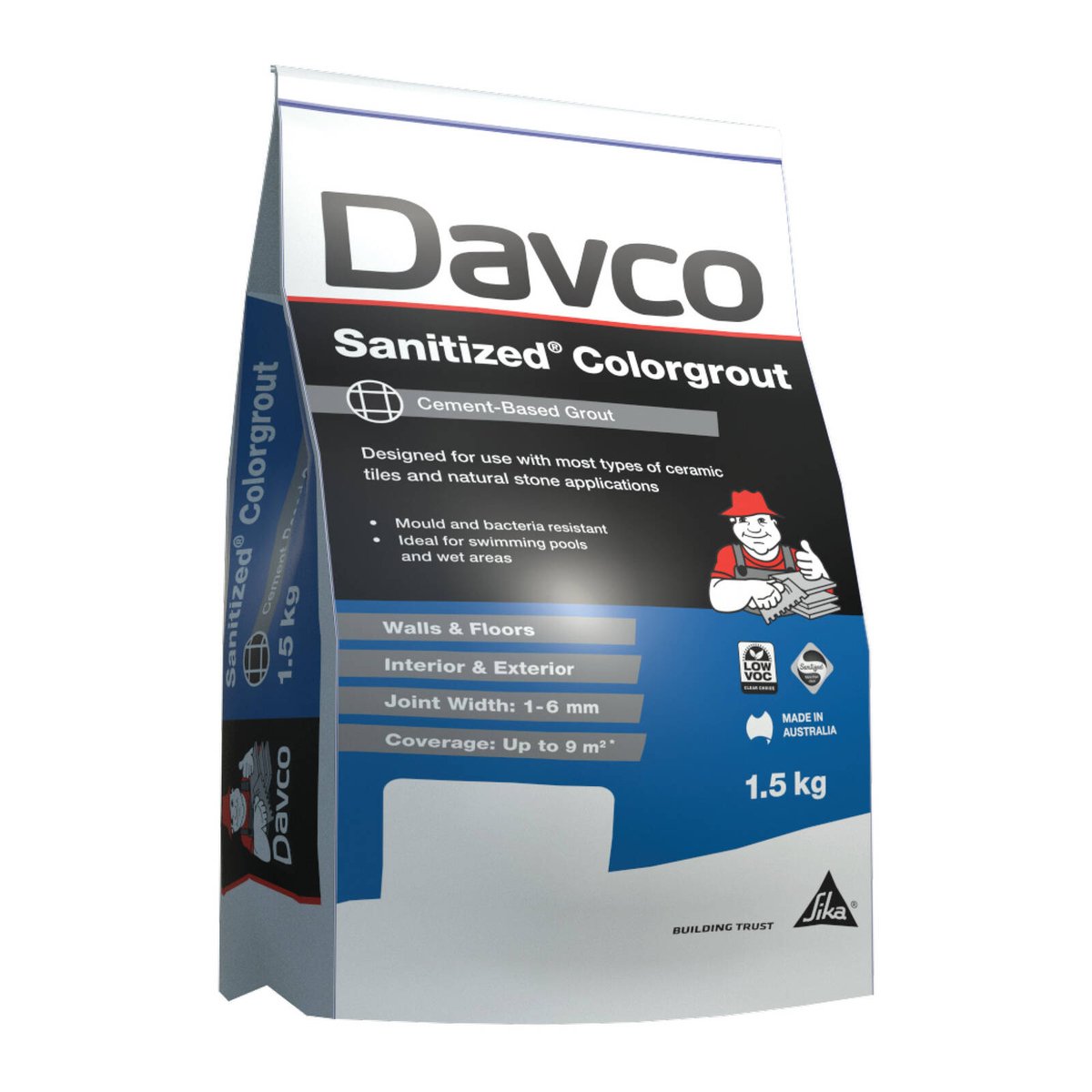 Davco 1.5kg #76 Basalt Sanitized® Colourgrout - Bunnings Australia