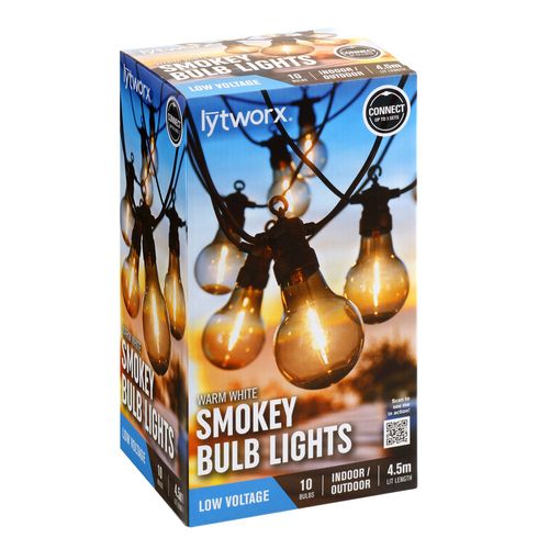 Lytworx Warm White Smokey Bulb Lights - 10 Pack - Bunnings Australia