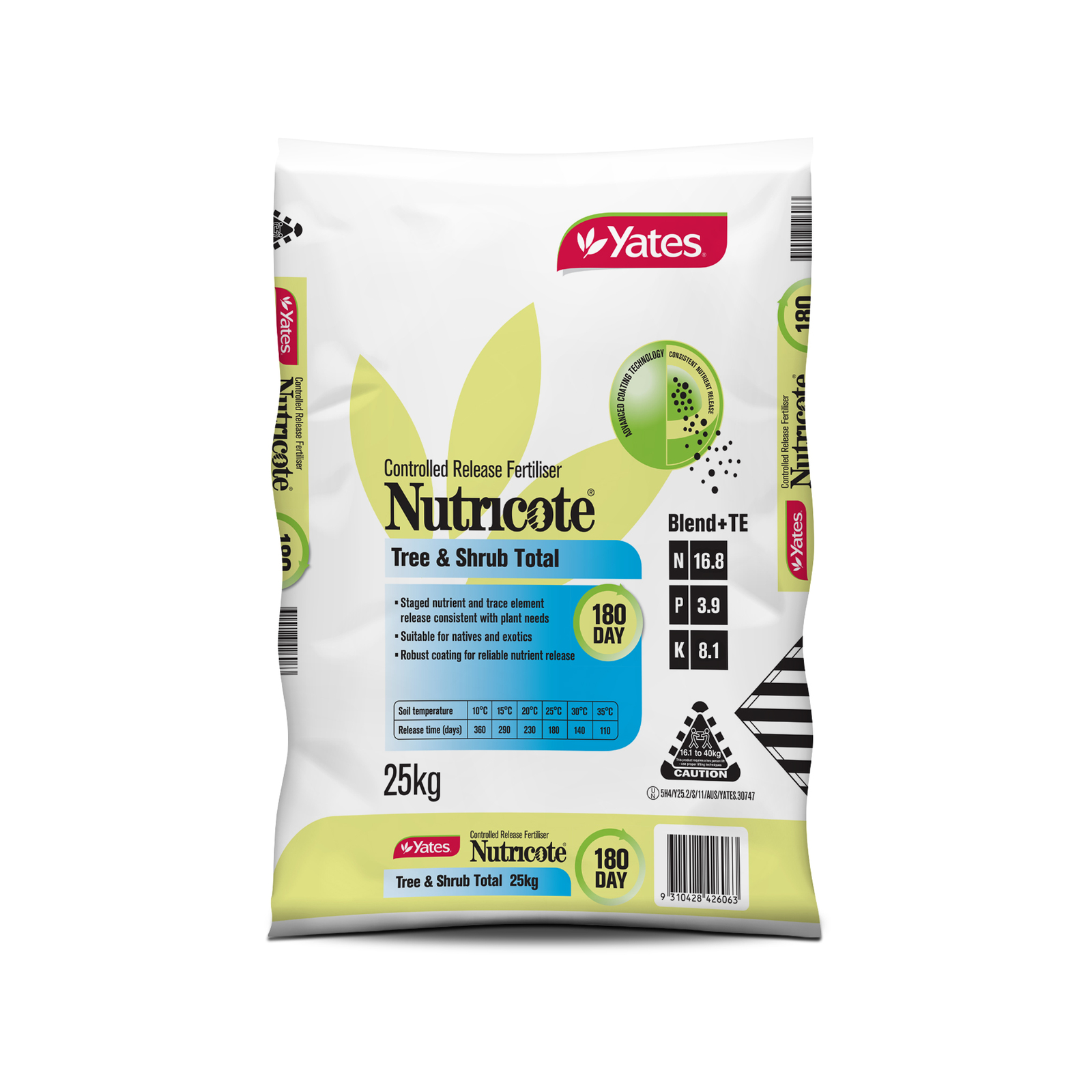 Yates 25kg Nutricote Tree & Shrub Total Blend - Bunnings Australia