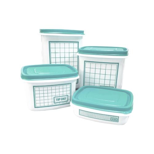 4pc Container Food Kitchen Storage Set Assorted 390ml/880ml/1.4l/2l ...