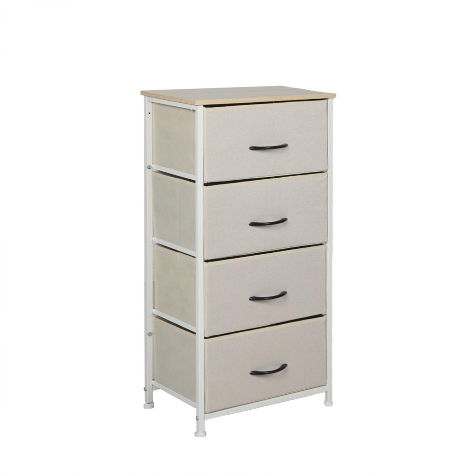 Levede 4 Chest of Drawers Storage Cabinet Beige - Bunnings Australia