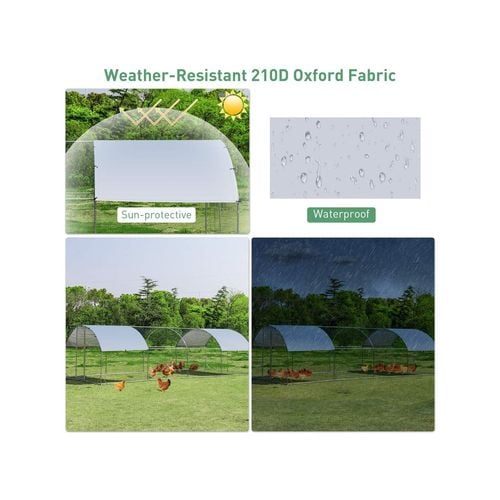 Costway Large Walk-in Chicken Coop Farm 7.6x2.8x1.95m - Bunnings Australia