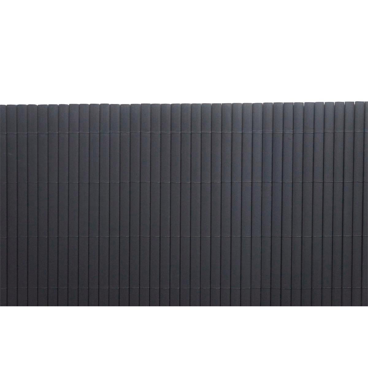 Eden 1.8 x 3m Charcoal PVC Garden Screening With Capping - Charcoal ...