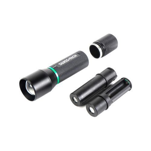 SWISS+TECH 450lm Dual Power Rechargeable Focus Beam Flashlight ...