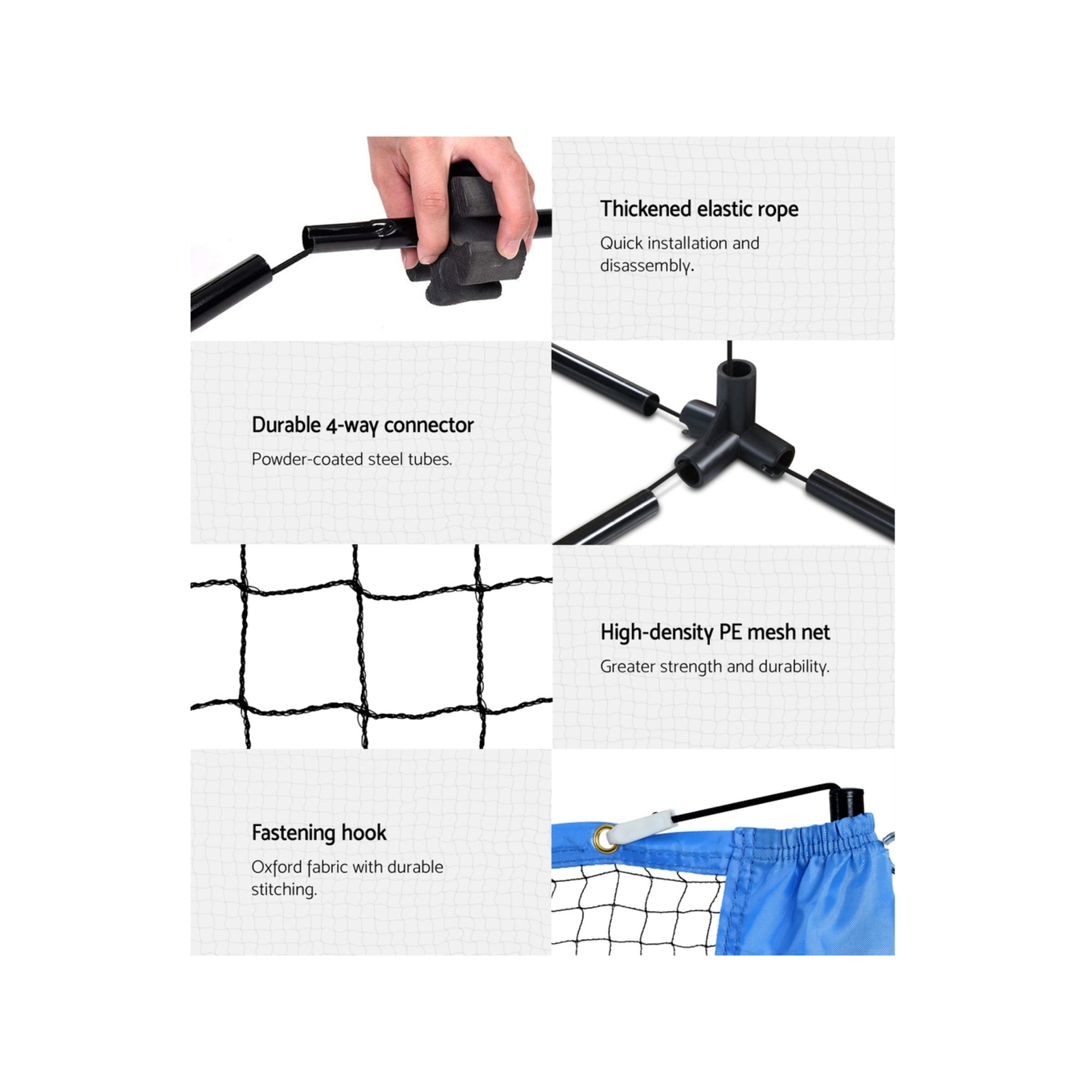 Everfit Tennis Net Stand Badminton Volleyball 4M Blue - Bunnings Australia