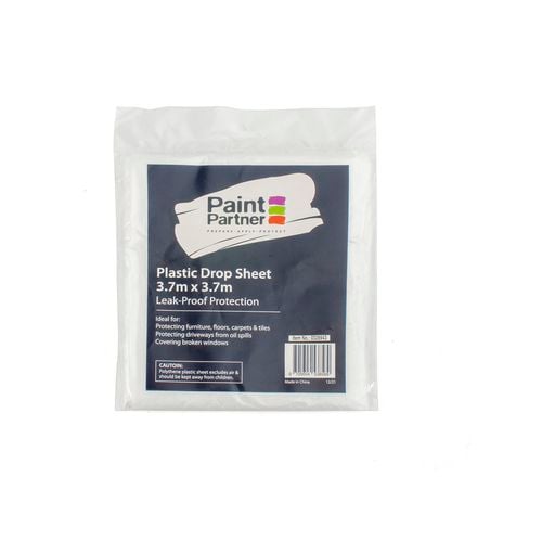 Paint Partner 3.7 x 3.7m Plastic Drop Sheet - Bunnings Australia