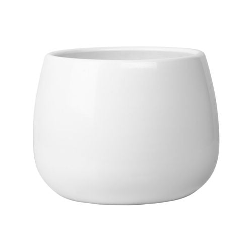 Northcote Pottery 22cm White Ava Drum Pot - 220mm - Bunnings Australia