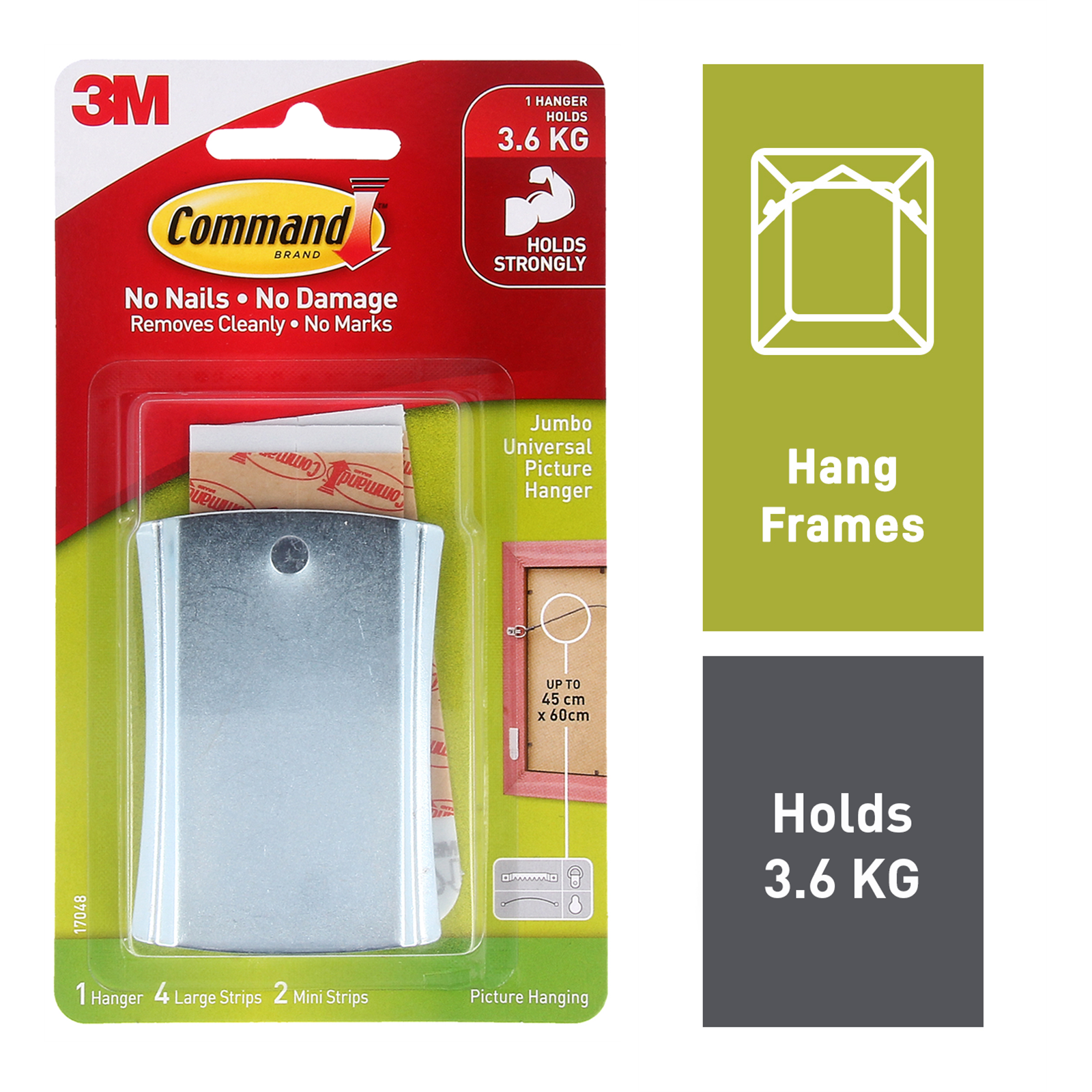 Command Jumbo Metal Adhesive Universal Picture Hanger - Bunnings Australia