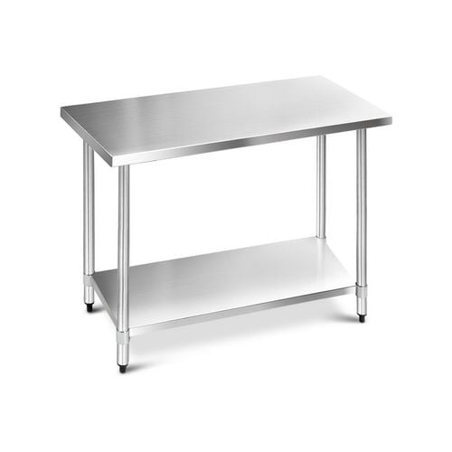 Cefito 1219 x 610mm Commercial Stainless Steel Kitchen Bench - Bunnings ...