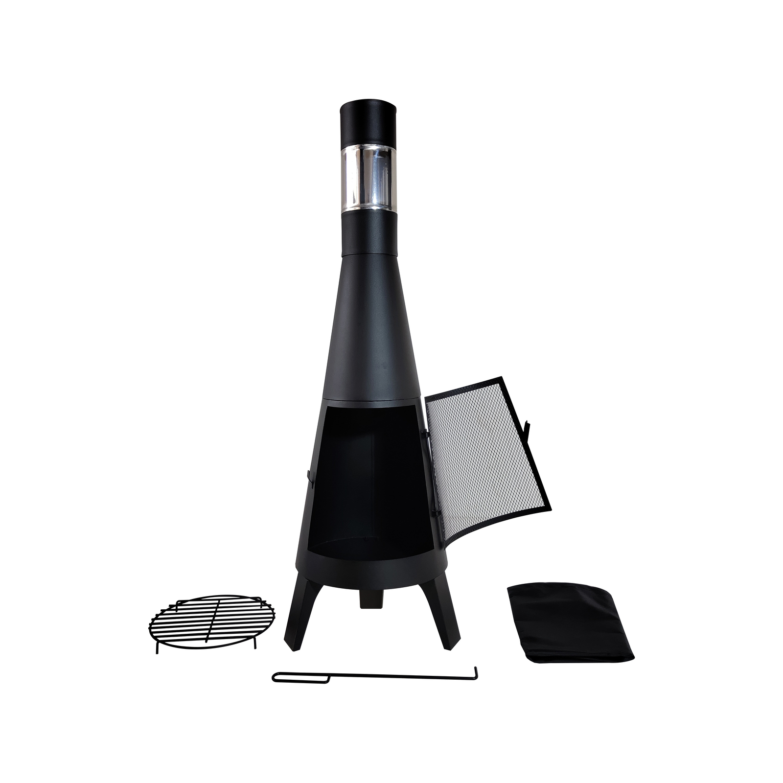 Jumbuck 120cm Black Steel Chimenea - Bunnings New Zealand