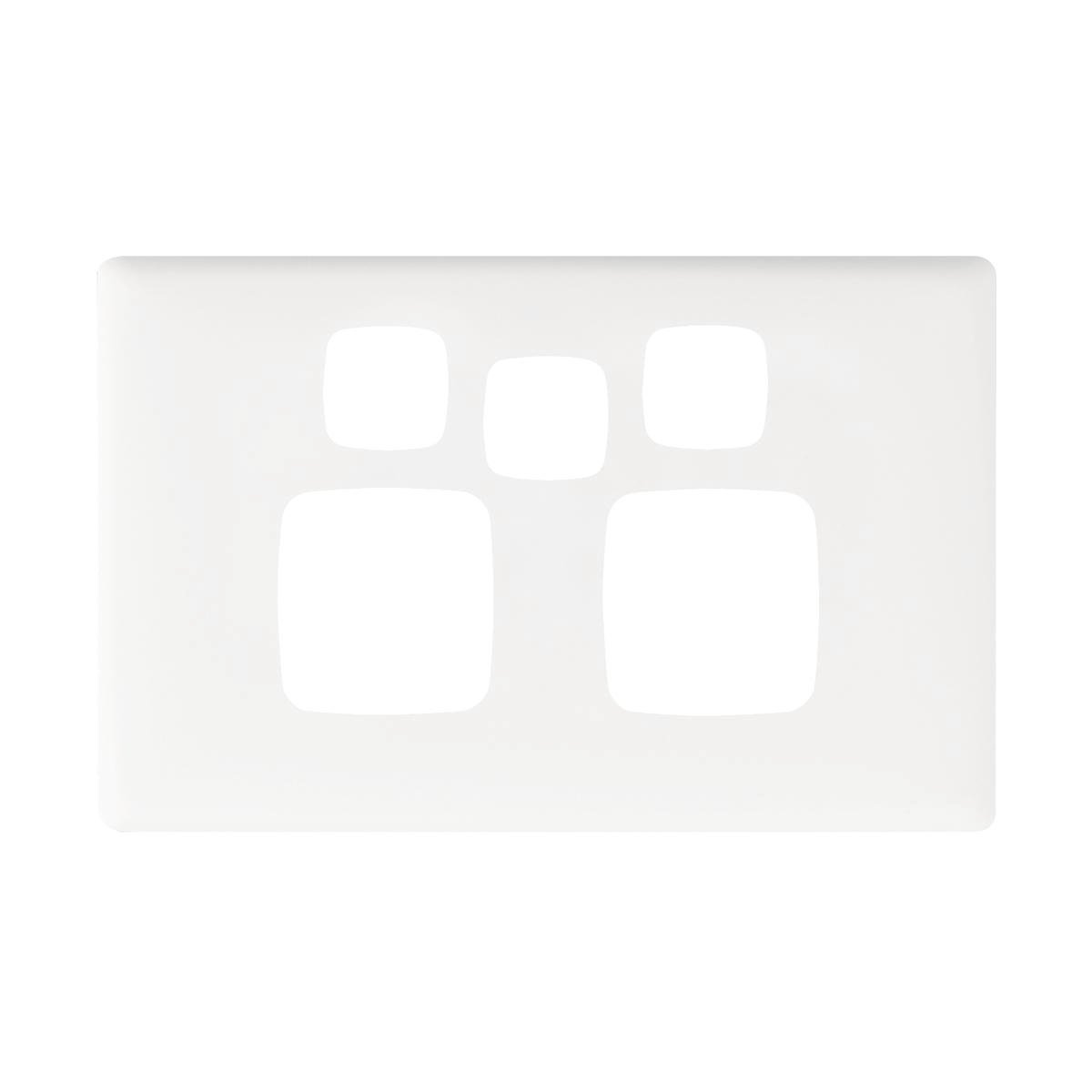 HPM LINEA Double Powerpoint With Extra Hole Coverplate - White ...