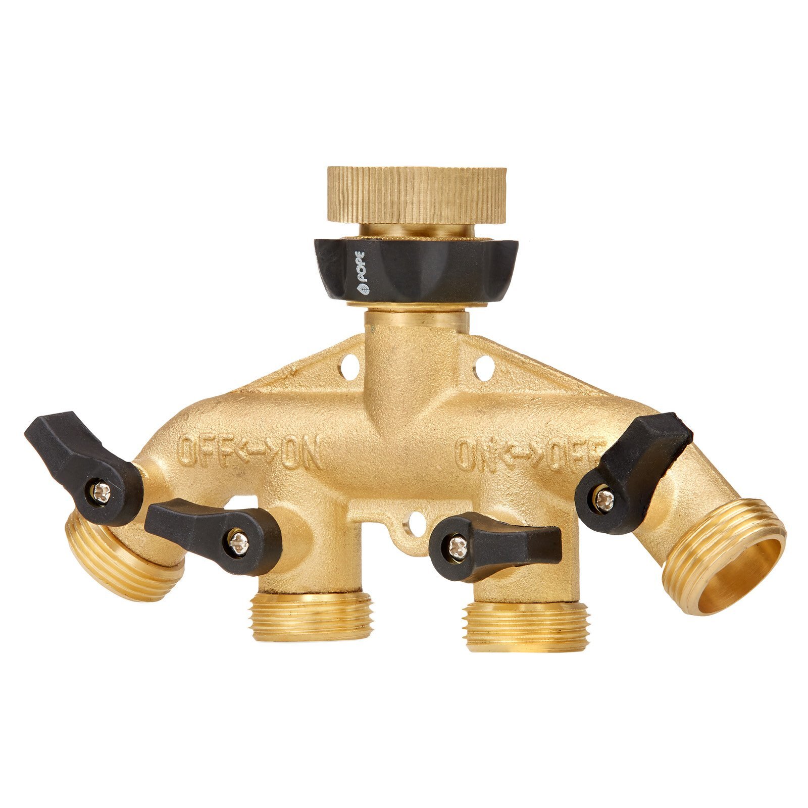 Pope 4 Way Brass Tap Adaptor Outlet - Bunnings Australia