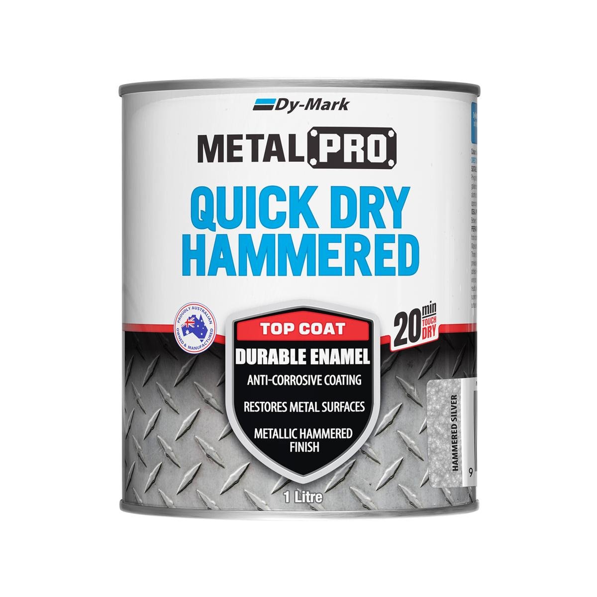 Dy-Mark 1L Hammered Silver MetalPro Quick Dry - Bunnings Australia