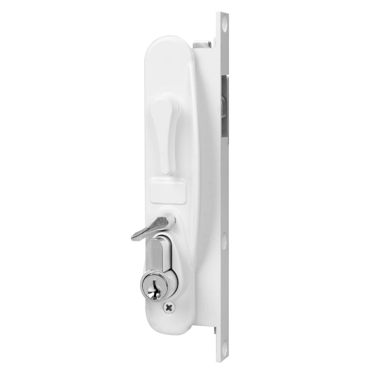 Rolltrak White Keyed Sliding Screen Door Lock - Bunnings Australia