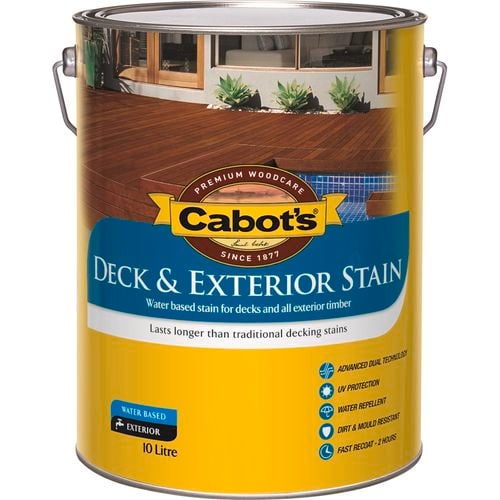 Cabot's 10L Jarrah Water Based Deck And Exterior Timber Stain ...