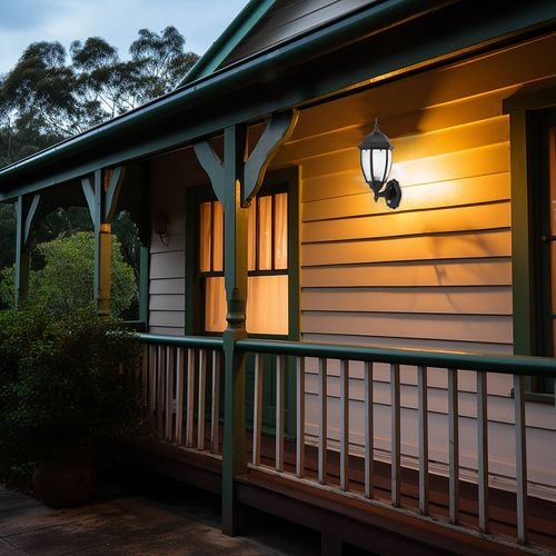 Brilliant 60W Black Matt Cambridge Coach Light With Sensor - Bunnings ...