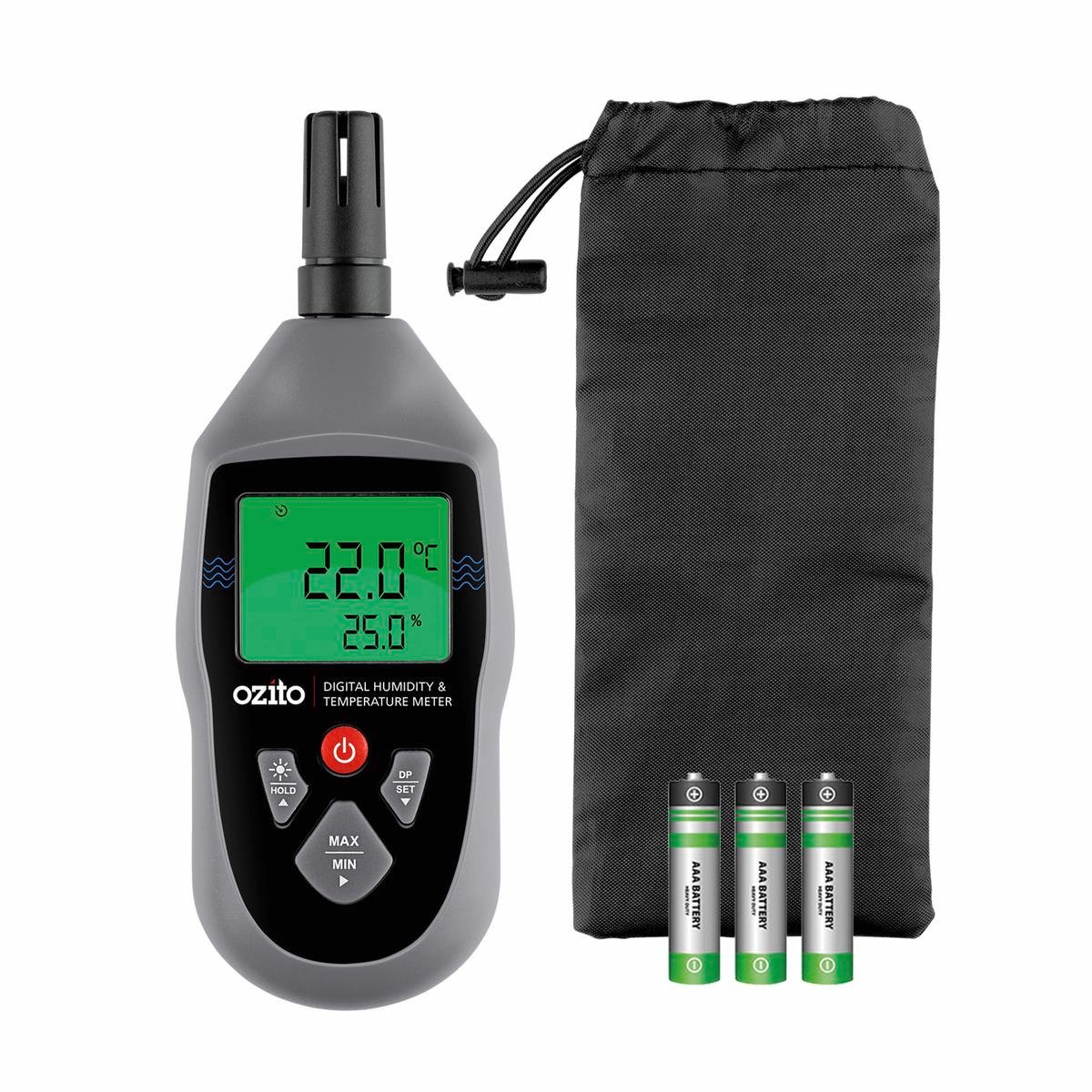 Ozito 0-100%RH -20 to 60°C Digital Humidity and Temperature Meter ODTH ...