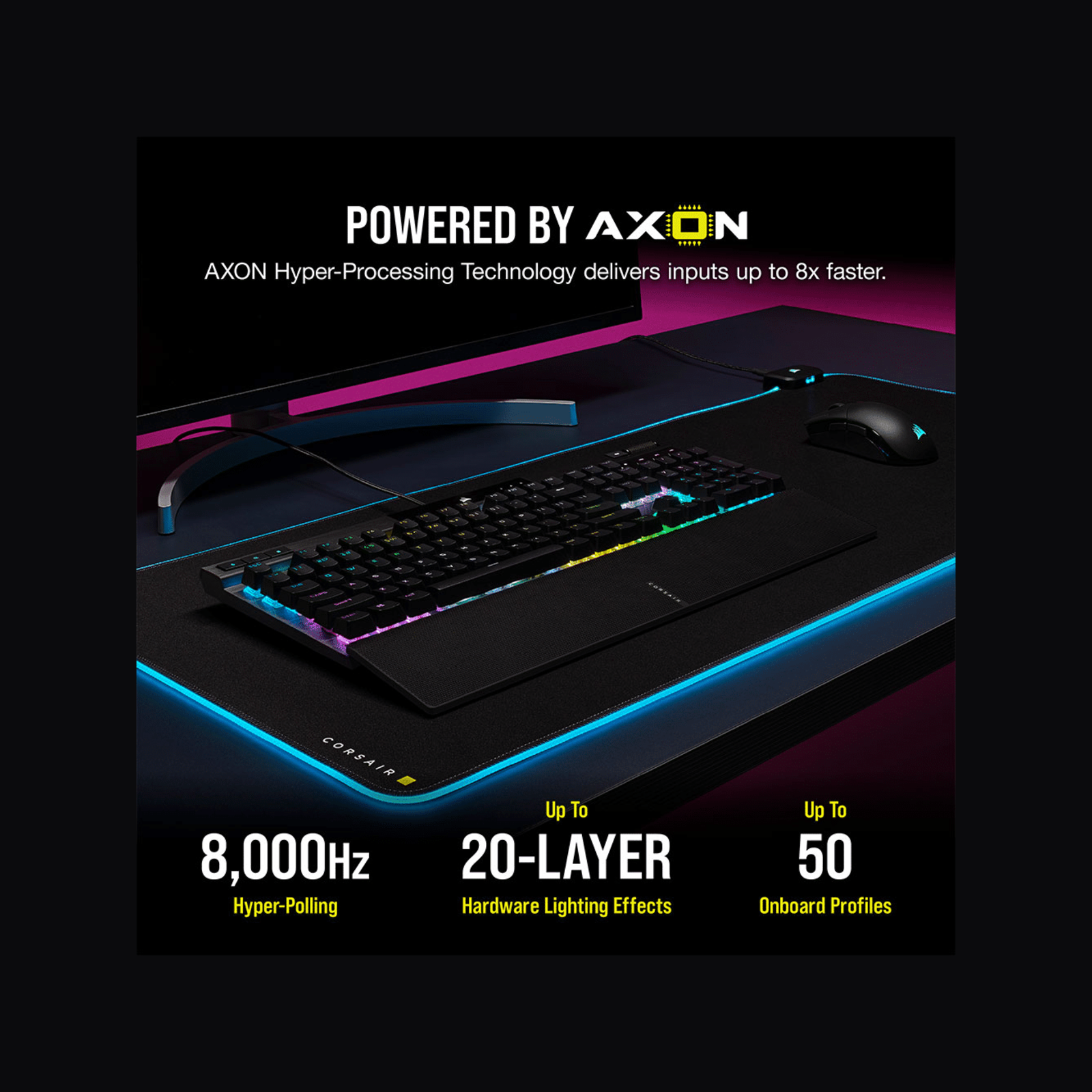 Corsair K70 RGB PRO Mechanical Gaming Keyboard with PBT DOUBLE SHOT PRO ...