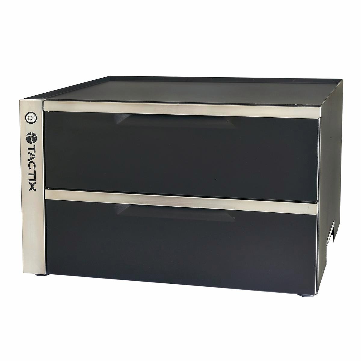 Tactix 60cm Black Double Drawer Cabinet - Bunnings Australia