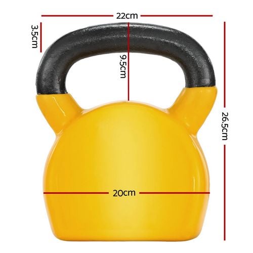 Everfit 20kg Kettlebell - Yellow - Bunnings Australia