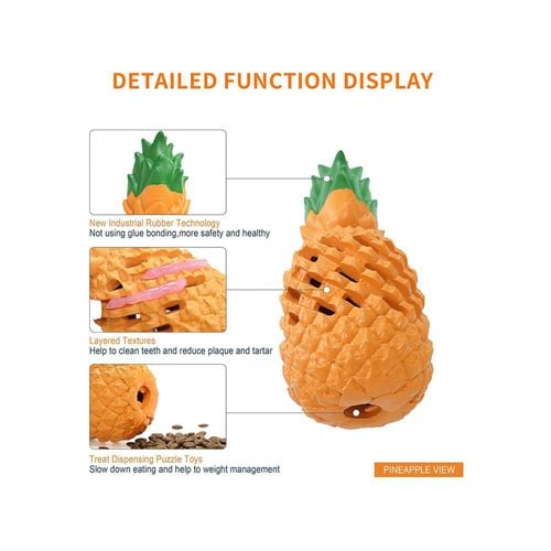 Petopia Ultra Tough 16cm Rubber Pawsome Pineapple Dog Toy Medium ...