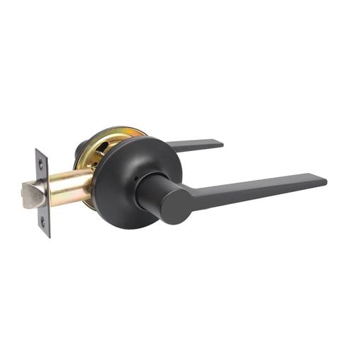 Ikonic Matte Black Slimline Passage Lever Set - Bunnings New Zealand