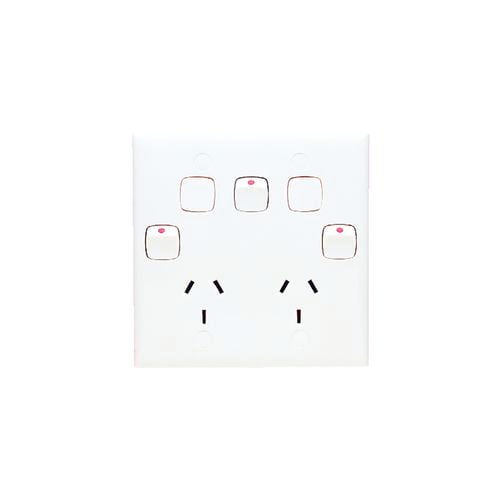 HPM Double Square Powerpoint With Extra Switch - Bunnings Australia