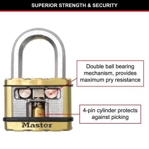 Master Lock 50mm Excell Padlock - 2 Pack - Bunnings Australia