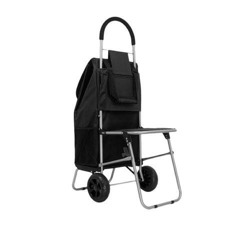White Magic Handy Trolley with Seat Black - Bunnings Australia