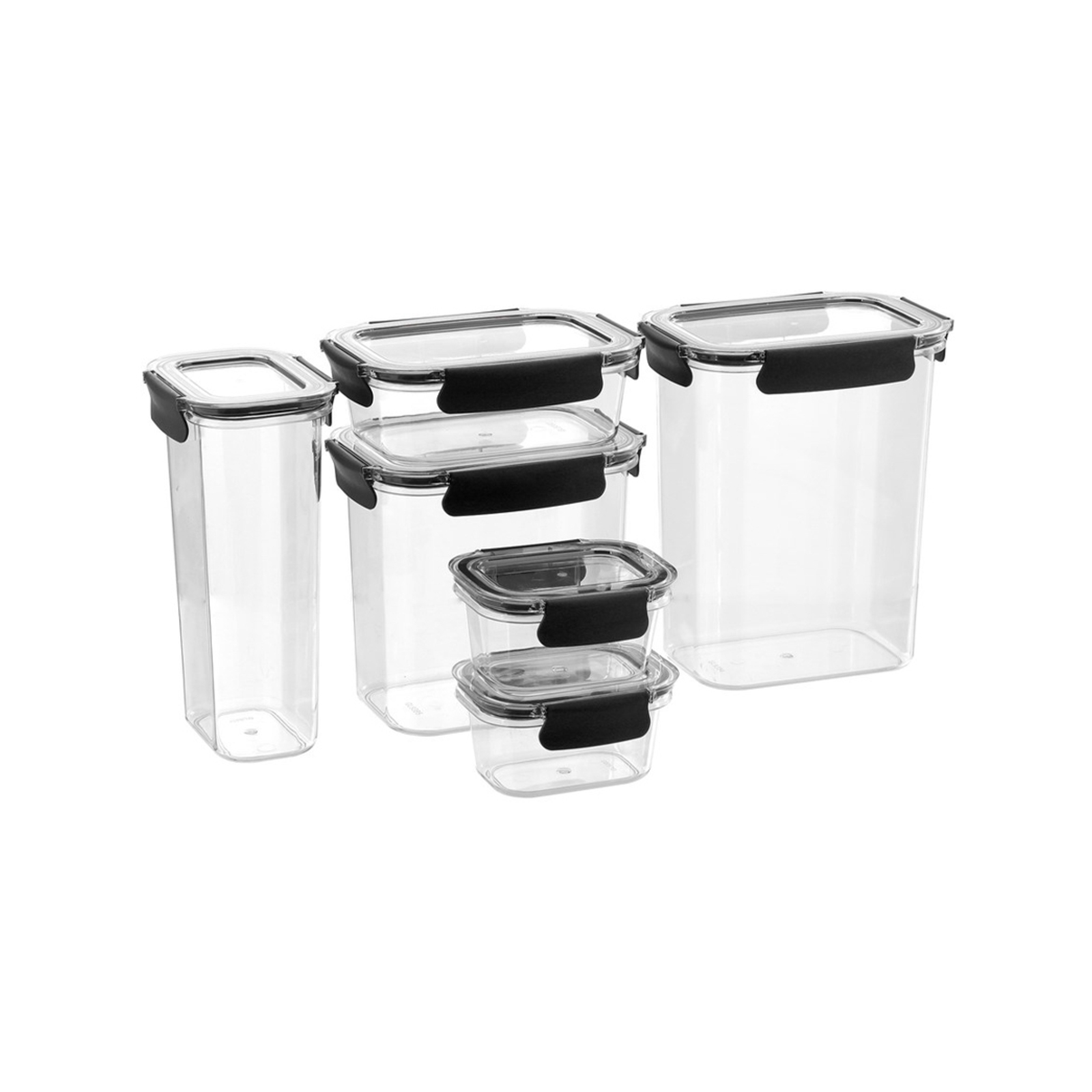 6pc Lemon And Lime 400ml/950ml/1.7/2.85/3.7L Crystal Fresh Food ...