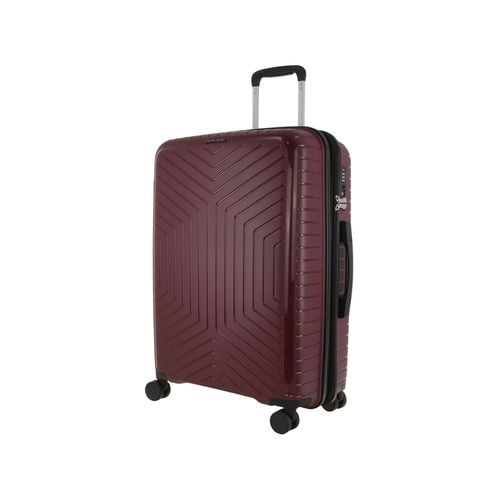 Pierre Cardin 65cm Medium Hard-Shell Travel Suitcase Burgundy 89L ...