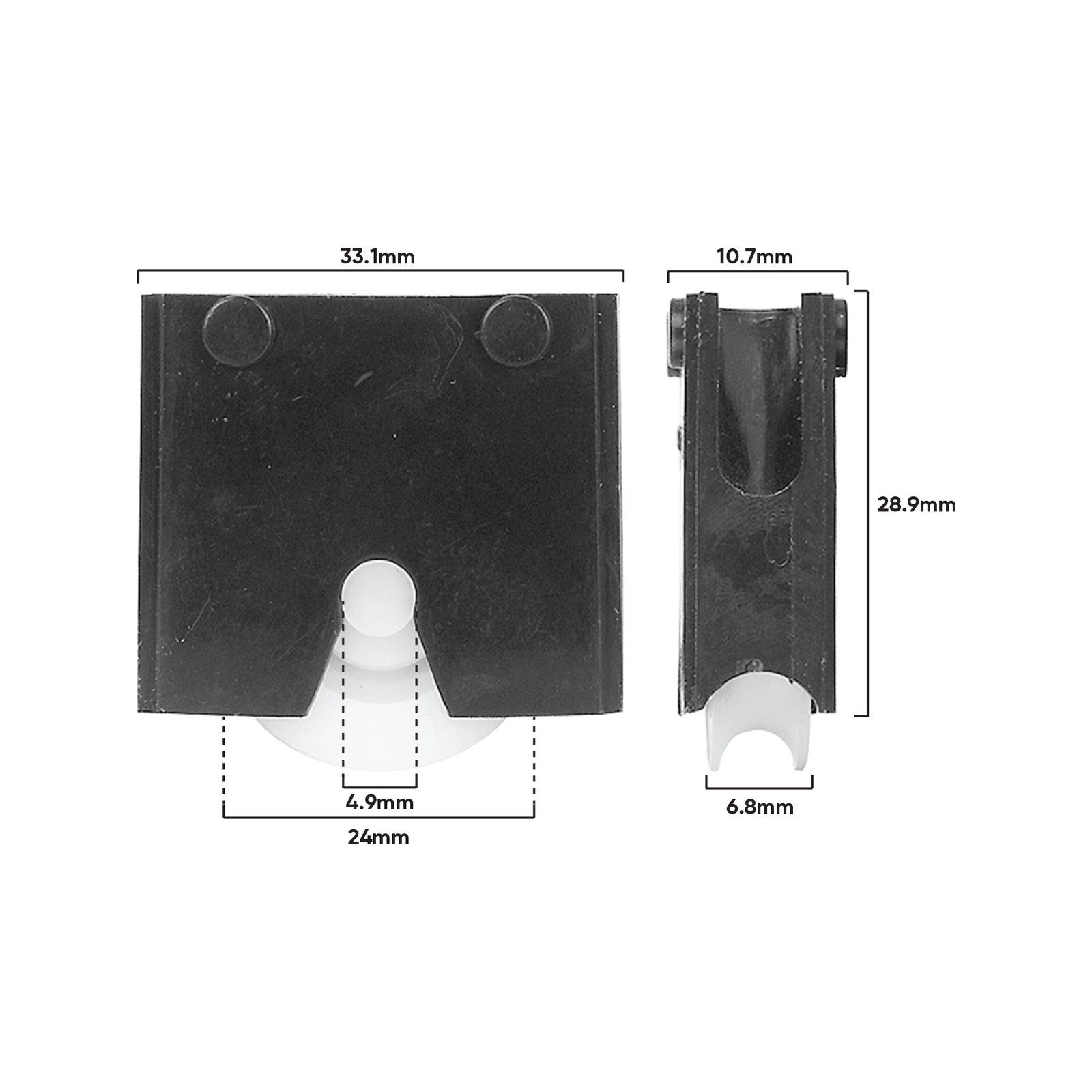 Rolltrak Adjustable Wide Body Plastic Cassette And Acetal Roller ...