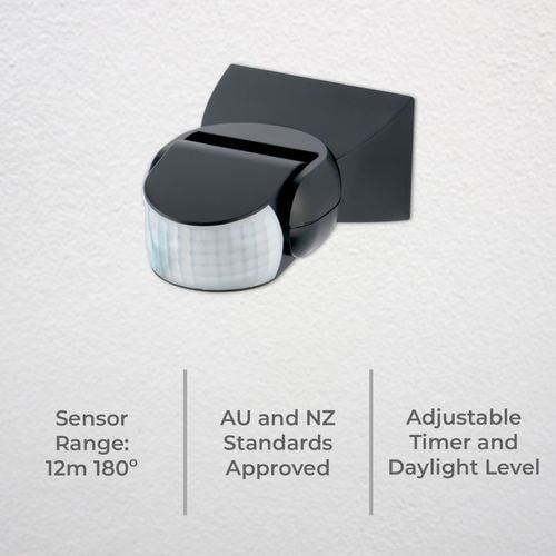 Deta Black PIR Security Sensor - Bunnings Australia
