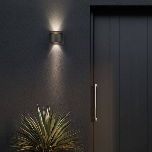Brilliant 8W Black Binley Up Down Wall Light - Bunnings Australia