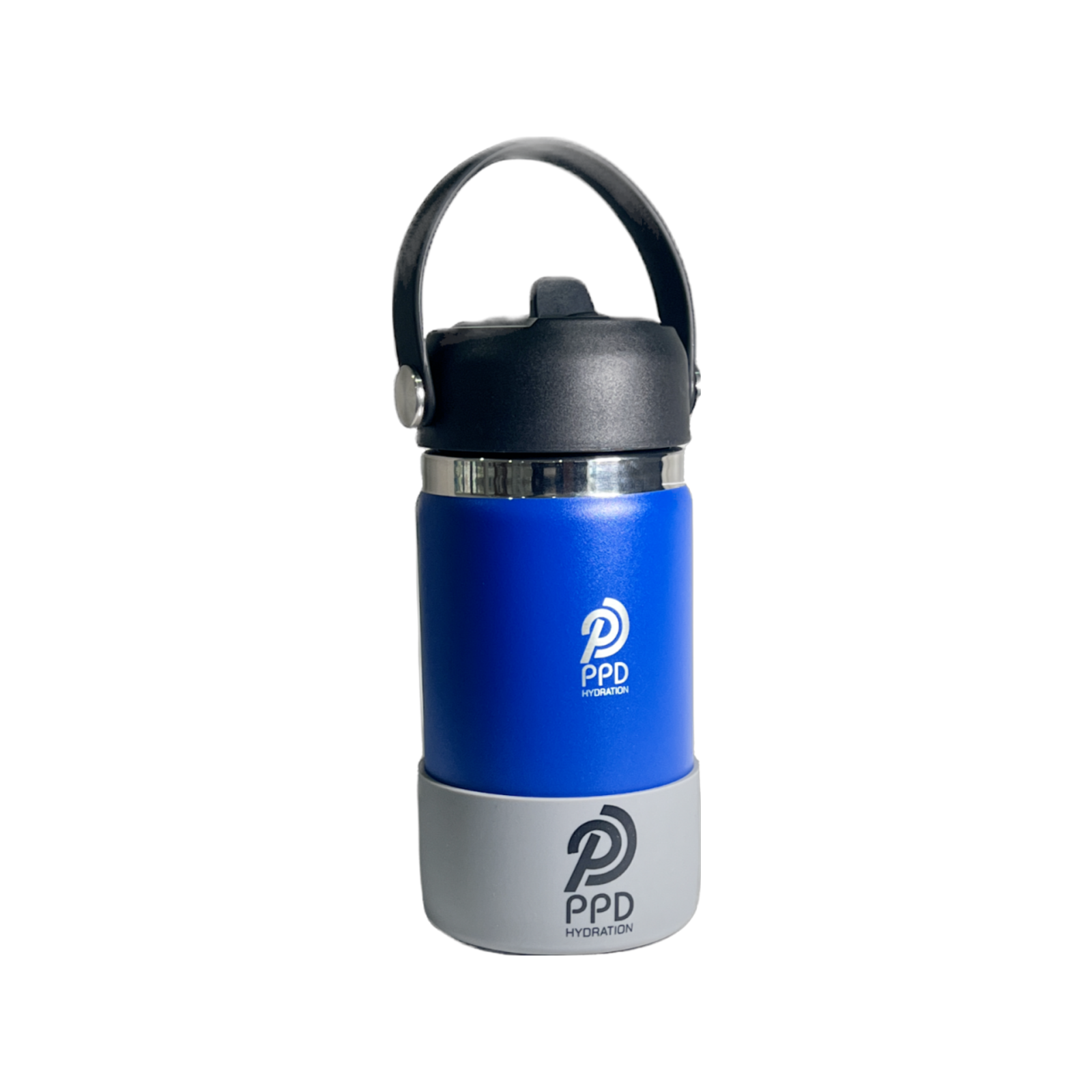 PPD Hydrtion 350ml Blue Compct Water Bottle W/ Grey Bumper Protector ...