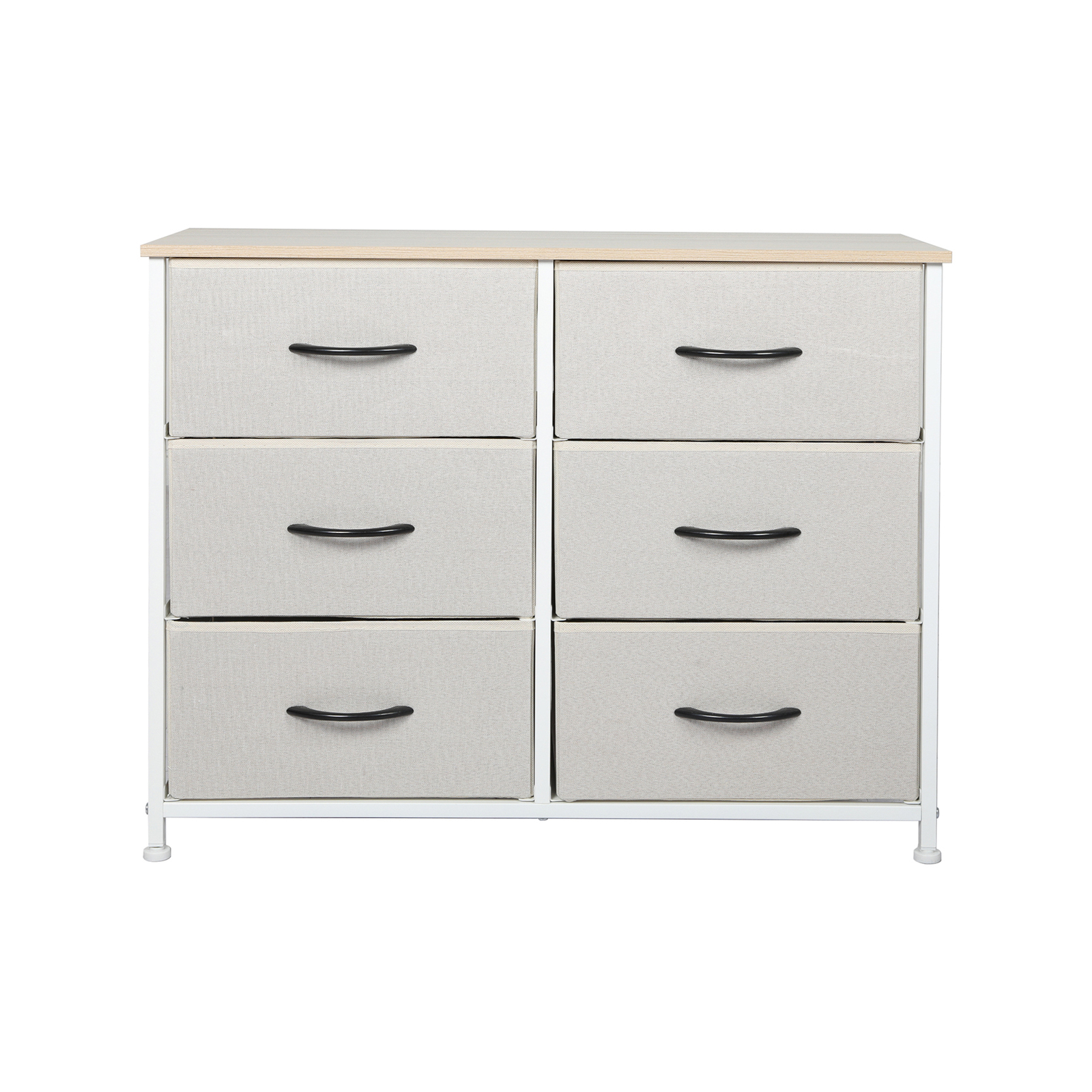 Levede 6 Chest of Drawers Storage Cabinet Beige - Bunnings Australia