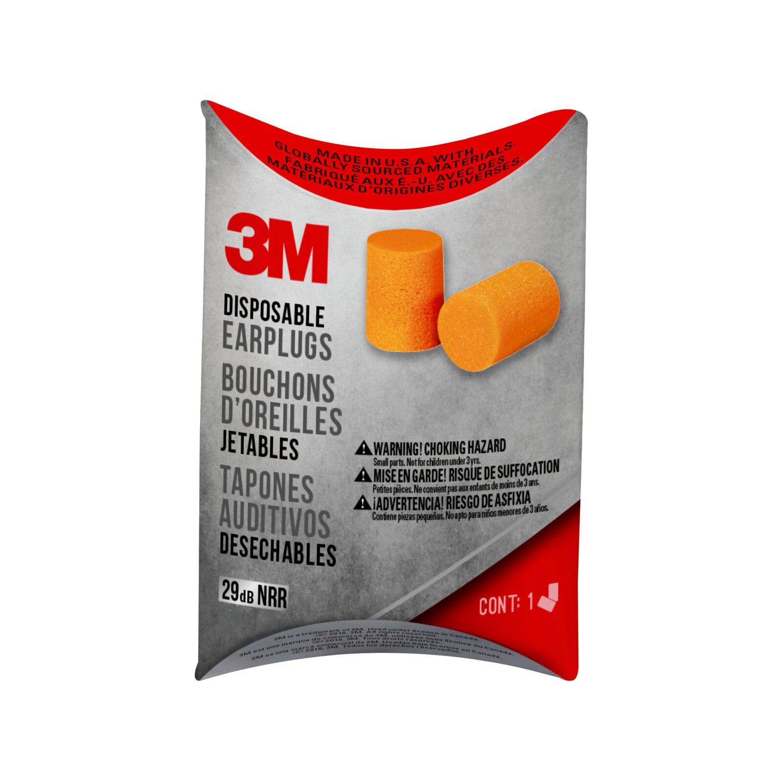 3M™ Disposable Earplugs 200pr/pack Gravity Feed box - Bunnings Australia