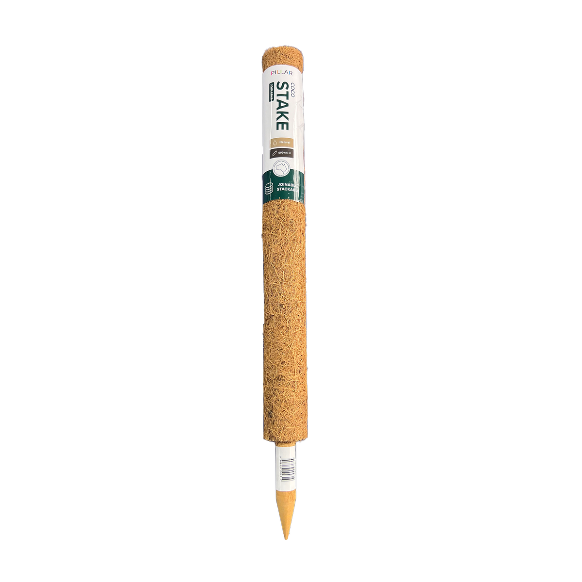 Pillar 60cm Natural Joinable Coco Garden Stake - Bunnings Australia