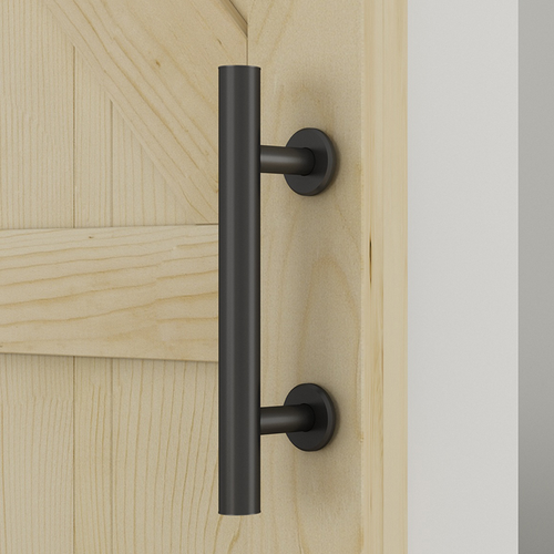 Rolltrak Matte Black Barn Door Pull Handle Set - Bunnings Australia