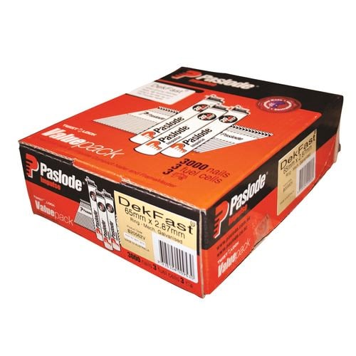 Paslode 50 x 2.87mm 34° Amor Galvanised Dekfast Ring Impulse Nail ...