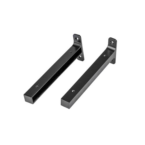 Flexi Storage Decorative Shelving 200mm Black Matte Shelf End Brackets ...