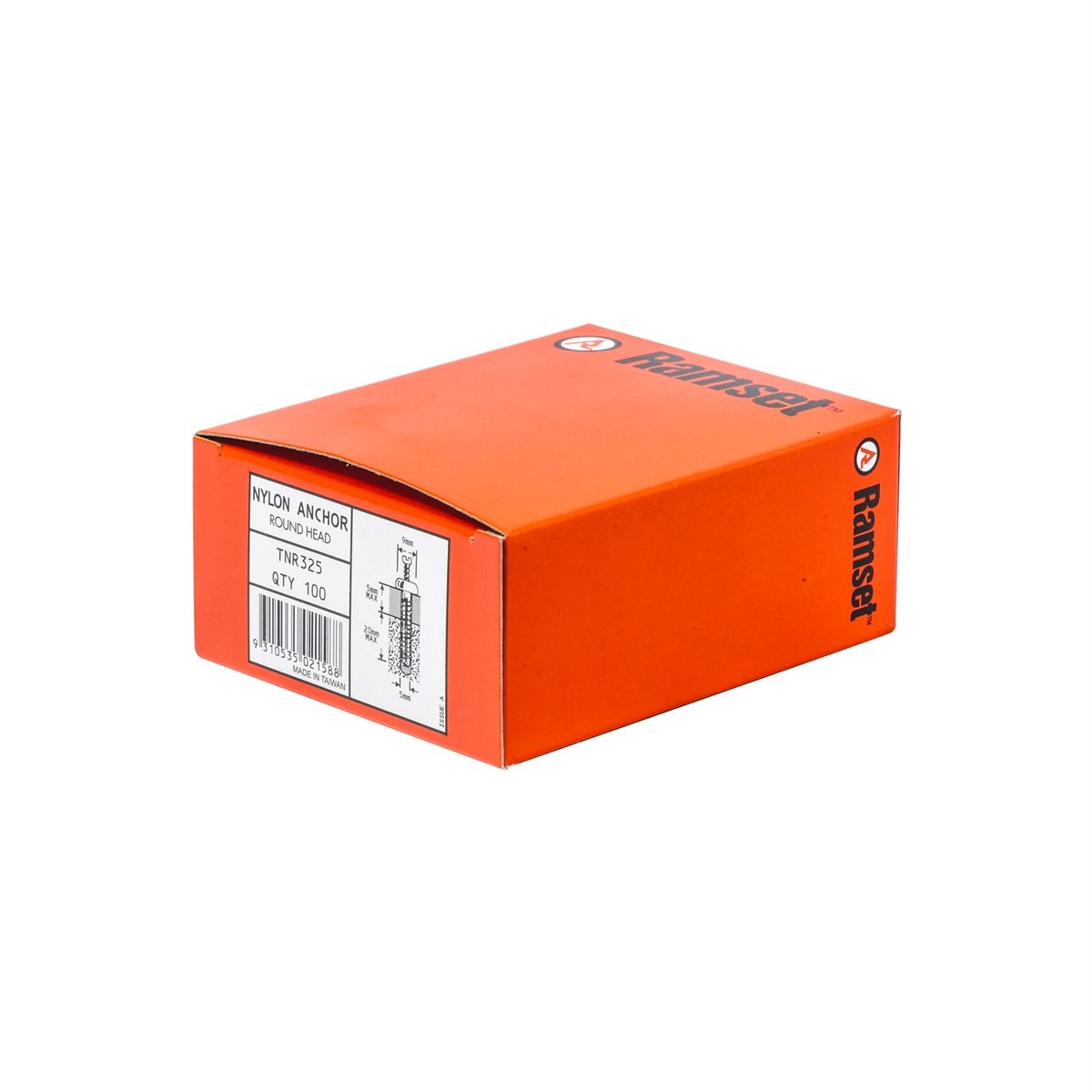 Ramset 5 x 25mm Nylon Round Head Anchor - 100 Box - Bunnings Australia